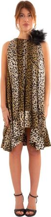 BABYLON Femme, Robes, Multicolore, Taille: 36 FR Flower Applique Animalier Dress