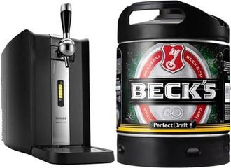 Philips HD3720 / 25 PerfectDraft 6 liter beer dispenser + Becks Pils Bier Perfect Draft (1 x 6l)