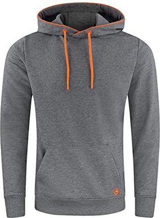 Riverso RIVSandro Sweat à capuche pour homme avec poches kangourou - Coupe droite - Uni - Coton - Noir - Gris - Bleu - Rouge - Vert - Beige - Marron - Tailles