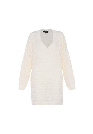 Faina Pullover Damen Wollwei&szlig;
