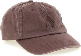 The Attico Tone-on-Tone Logo Canvas Baseball Cap - taupe