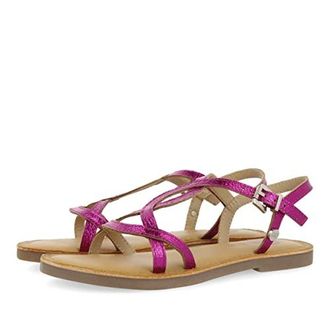 Gioseppo Sandales fuchsia en cuir avec lani&egrave;res pour fille Parobe, Fuchsia, 39 EU