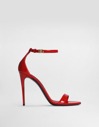 Dolce & Gabbana Sandalen Aus Lackleder - Frau Collection Rot Leder 37.5