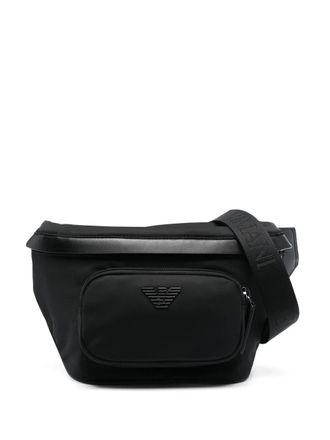 Emporio Armani sac banane à plaque logo - Noir