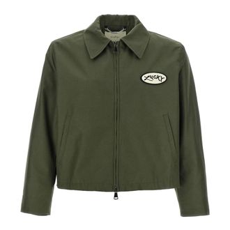 Second/Layer Cotton Canvas Jacket - - Jackets - Herren - Gr&uuml;n - XL