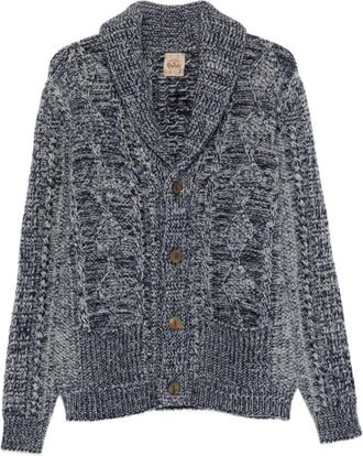 Rakkì Homme, Pulls, Gris, Taille: L Cardigan Bleu Chiné