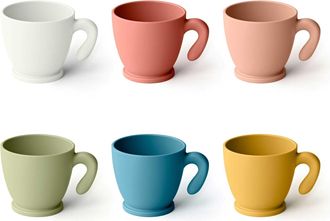 Guzzini Set mit 6 Kaffeetassen Pop Chef Line mehrfarbig