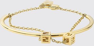 Fendi Bracelet Faces en bronze dor&eacute; avec d&eacute;tail monogramme FF