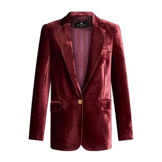 Etro Femme, Vestes, Rouge, Taille: 46 FR Blazer Pegaso