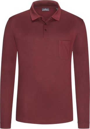 Ragman Langarm Poloshirt mit Brusttasche und Logo-Stickerei in