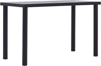 vidaXL Vidaxl - Table de salle &agrave; manger 120x60x75 cm - Noir et gris b&eacute;ton - Structure en m&eacute;tal - Facile &agrave; assembler et &agrave; nettoyer