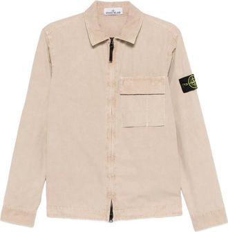 Stone Island pocket zip overshirt - Nude