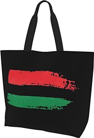 AOOEDM Usa Black Power Pan-African Ladies Canvas Tote Sac &agrave; provisions r&eacute;utilisable