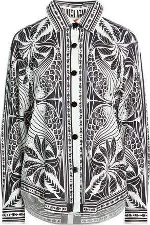 Farm Rio MONOCHROME ELEGANCE SCARF OFF-WHITE SHIRT