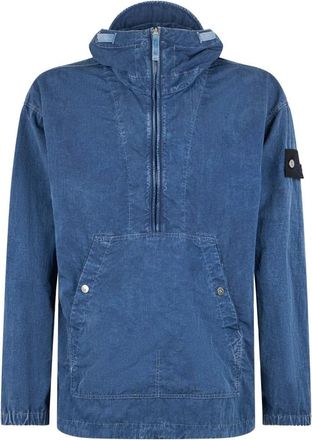 Stone Island Homme, Vestes, Bleu, Taille: M Veste en jean avec fermeture &eacute;clair