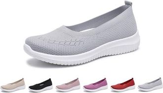 Generic Baskets &agrave; enfiler pour femme - En maille respirante - Sans lacets - Chaussures de sport l&eacute;g&egrave;res - Chaussures de jogging - Semelle souple - Chaussures 