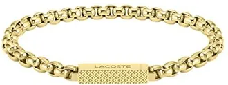 Lacoste Bracelet en Chaîne pour Homme Collection LESSENTIEL en Or Jaune - 2040124