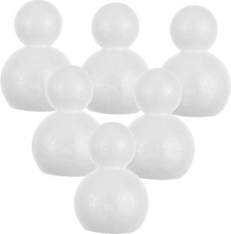 Pretyzoom 1 Jeu D&eacute;coration De Bonhomme De Neige en Polystyr&egrave;ne D&eacute;coration De Noel Mod&egrave;les en Forme De Bonhomme De Neige Kit De Bricolage Bonhomme De Neige Poly-