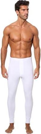 Abanderado TERMAL Fibra de Invierno Couche de Base inférieure, Blanc, M Homme