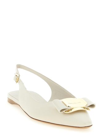 Ferragamo Zelmy Slingback Flat - Cream