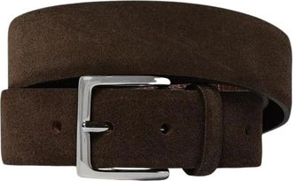 Orciani Homme, Accessoires, Brun, Taille: ONE Size Ceinture en Daim Classique avec Boucle en Métal