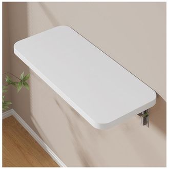 Generic Klapp Wandtisch Kleiner Schreibtisch,Wandklapptisch Aus Massivholz, Platzsparender Esstisch Aus Holzfür Schreibtisch,Esszimmer & Arbeitszimmer,Weiß,40