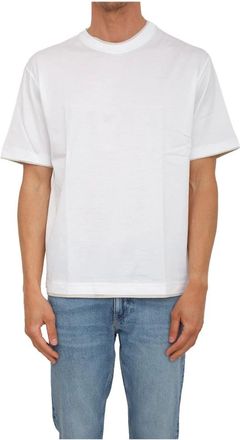 Paolo Pecora Homme, Tops, Blanc, Taille: XL T-Shirt Jersey