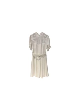 Emilia Wickstead White hammered crepe dress Size M