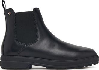 Tommy Hilfiger Klassische Stiefeletten Tommy Hilfiger Th Flag Outdoor Chelsea Boot FW0FW09573 Schwarz