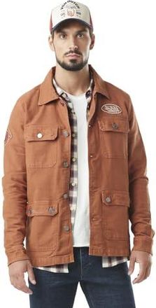 Von Dutch Veste Homme Santi, Surchemise Homme Coton, Marron Taille M