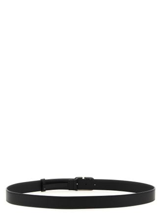 Valentino Garavani Mens Black Calfskin Regular Belt