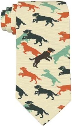 Generic Chiens Colorés Cravate Élégante Cravate Homme Classique Cravates Hommes Pour Mariage Fêtes Célébrations