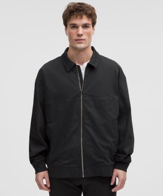 lululemon Cotton Twill Full Zip f&uuml;r M&auml;nner - Gr&ouml;&szlig;e 2XL in Black