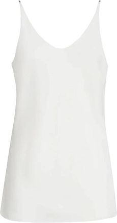 Brunello Cucinelli Seiden-Tr&auml;gertop - - Tops - Damen - Beige - M