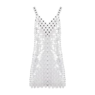 Paco Rabanne Transparentes Kreis-Scheiben Minikleid - - Dresses - Damen - Wei&szlig; - S