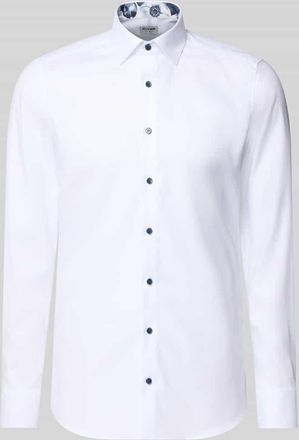 Olymp Level 5 Slim Fit Business Hemd aus Baumwolle mit Kentkragen