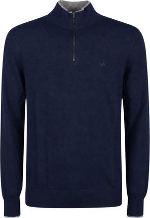Michael Kors Pull Col Roul&eacute; en Laine - Homme - Pulls - Bleu - Taille: M