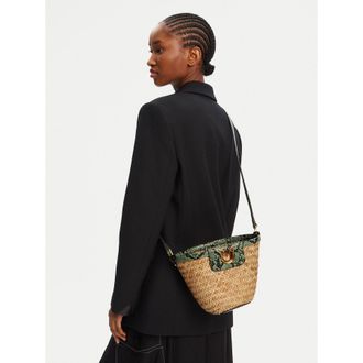 Pinko Handtasche PINKO Love Summer Bucket PE 25 PLTT 103325 A2GO Beige