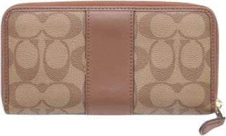 Coach Pre-owned Portefeuille long F54630 (bi-pli) - Femme - Pre-owned - Brun - Taille: ONE Size