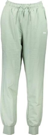 Fila Femme, Pantalons, Vert, Taille: 44 FR Pantalon de Sport en Coton Vert avec Imprim&eacute;