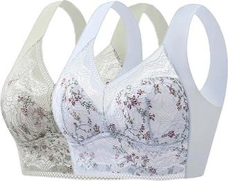 Generic Bustier pour femme - Bretelles r&eacute;glables - Couverture compl&egrave;te - Soutien-gorge confortable sans armatures - Soutien-gorge sans armatures, Vert menthe.