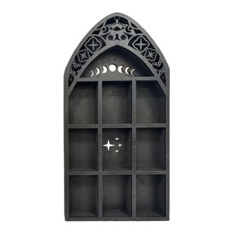 Generico Mondregal - Wandregal aus Holz, Präsentationswand, Gothic-Schrank für Zimmer, Nagellack und Steinpräsentation