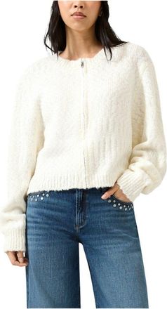 QS by s.Oliver Strickjacke wei&szlig;,Casual,Polyacryl,Unifarben,Rundhals,Langarm,Loose Fit