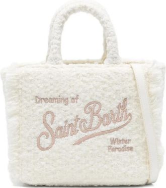 MC2 Saint Barth mini Vanity embroidered tote bag - Wei&szlig;
