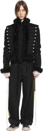 Ann Demeulemeester Maldus Cropped Marsina Jacket