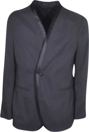 Giorgio Armani Einreihiger Blazer - - Jackets - Herren - Schwarzk - M