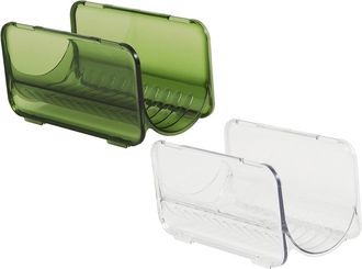 NUOBESTY Stapelbarer Flaschenhalter aus Robustem PP Material 2 Lagiger Wasserflaschen Organizer f&uuml;r K&uuml;che und K&uuml;hlschrank Transparenter Mehrschicht Aufbewahrun