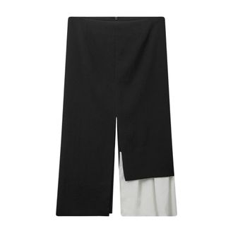 The Garment Schicker Treviso Rock mit Kontrastdetail - - Skirts - Damen - Schwarzk - S