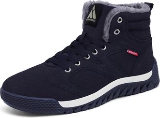 Mishansha Winterstiefel Herren rutschfeste Wärme Gefüttert Winterschuhe Mann Bequeme Wasserabweisend Kurzschaft Klassische Stiefel, Dunkel Blau 42 EU