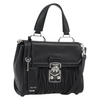 Miu Miu Pre-owned Leder Handtasche - - Pre-owned - Damen - Schwarzk - ONE SIZE